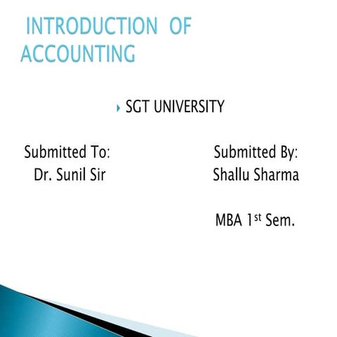 Inroduction to accounting | PPT