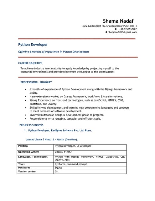 Resume(dheerendra singh) | PDF
