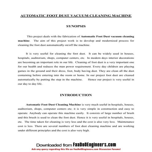 Foot dust remover | PDF