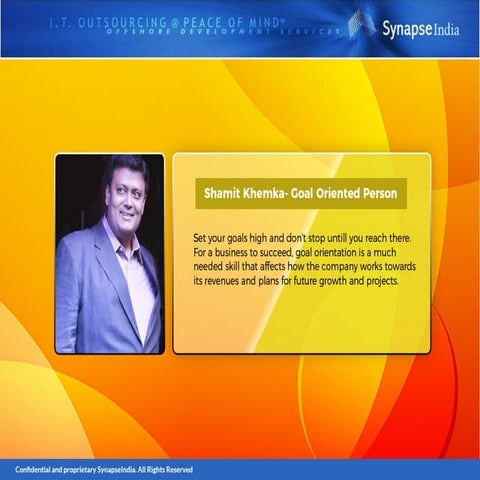 Shamit Khemka- Goal Oriented | PPT
