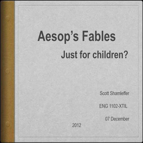 Aesop fables | PPTX