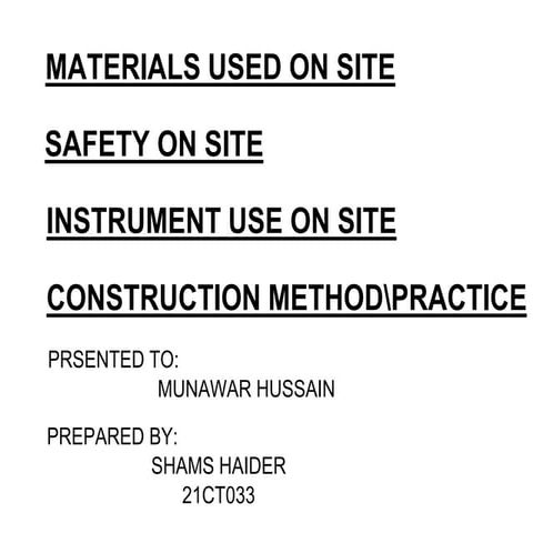 Material of construction | PPT