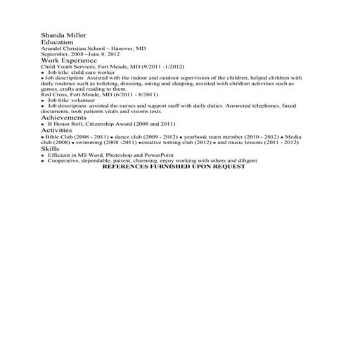 Fraser Resume | DOCX