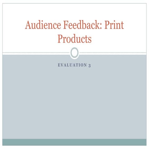 Print Products - Eval 3 | PPT