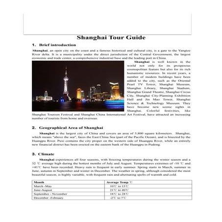 Shanghai visitor guide | PDF