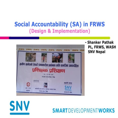 14 Nov_Nepal Wash Learning and Sharing_Shankar Pathak_SNV | PDF