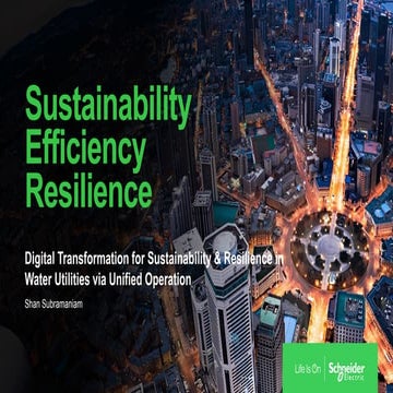 DIGITAL TRANSFORMATION FOR SUSTAINABILITY & RESILIENCE IN WATER ...