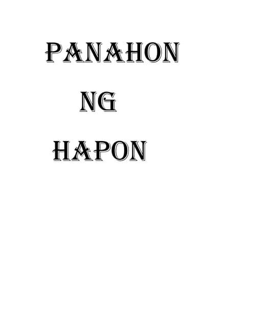 Haiku sa panahon ng hapon | PPTX