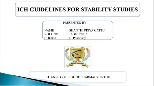 Stability testing protocols | PPTX