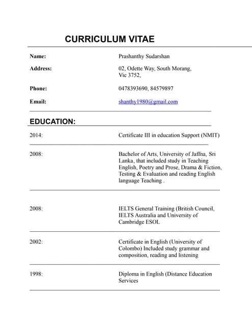 CV Shravan | DOCX