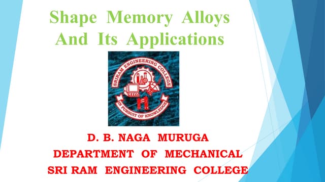 Shape memory alloys | PPTX