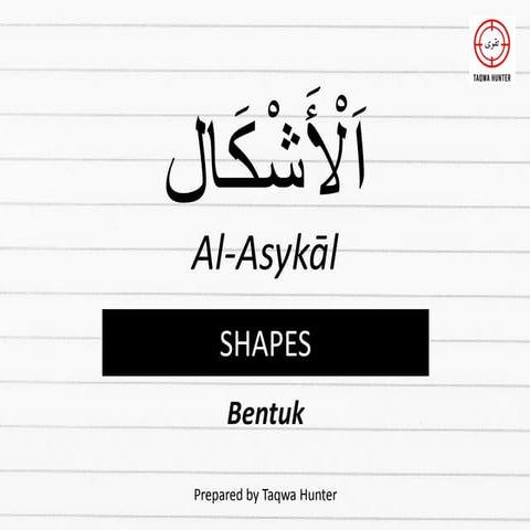 BAHASA ARAB - Bentuk (Shapes) | PDF