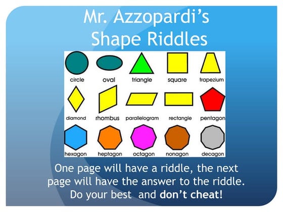Shape riddles | PPTX