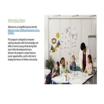 Shaping Futures Exploring The Diploma In Early Childhood Education