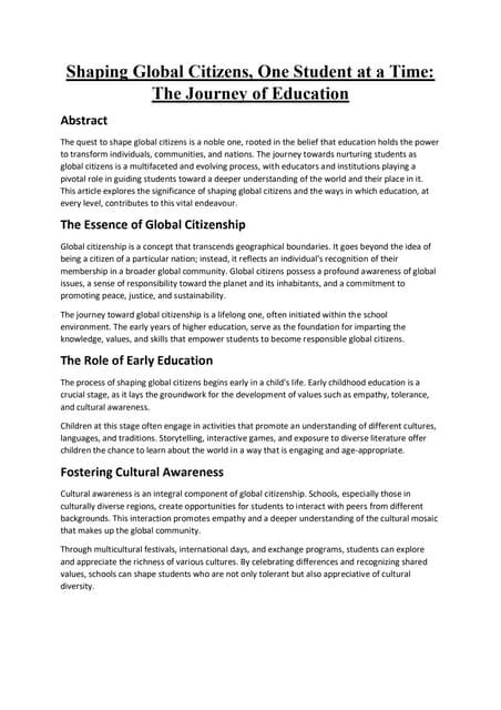 Global Citizenship Education | PPTX