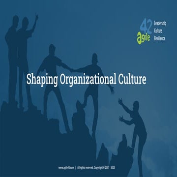 Shaping Organizational Culture | PDF