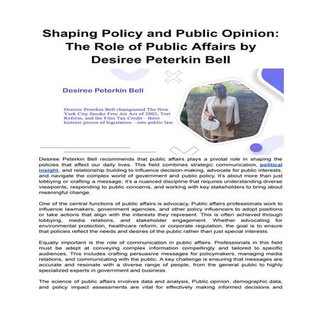 Shaping Policy and Public Opinion_ The Role of Public Affairs by ...