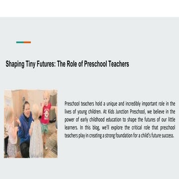 Pre school teacher | PPTX
