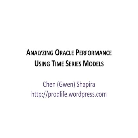 Database Performance Analysis With Time Series Pptx Computing