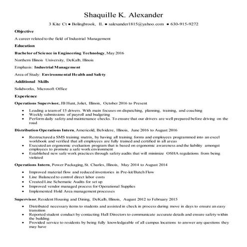 Shaquille resume | PDF