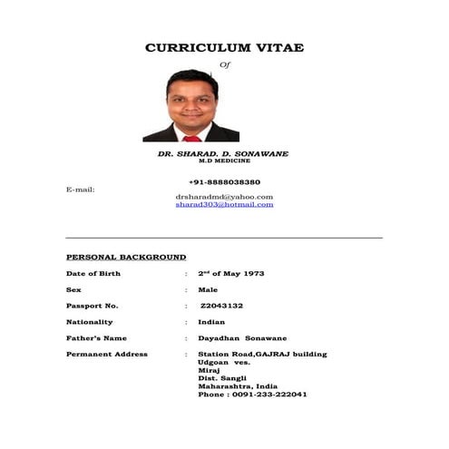Sharad cv | PDF