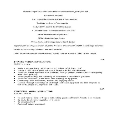 final resume ** | DOC