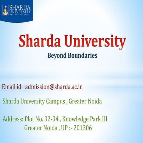 Sharda university | PPTX