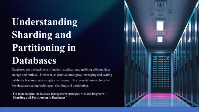 Understanding Database Sharding and Partitioning | PPT Understanding Database Sharding and Partitioning | PPT