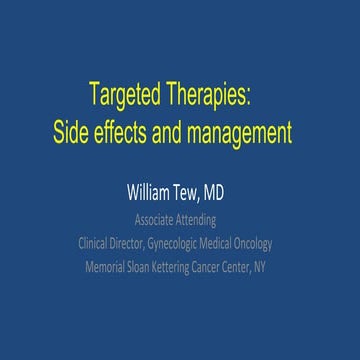 Side Effects Management for the Ovarian Cancer Community | PPT