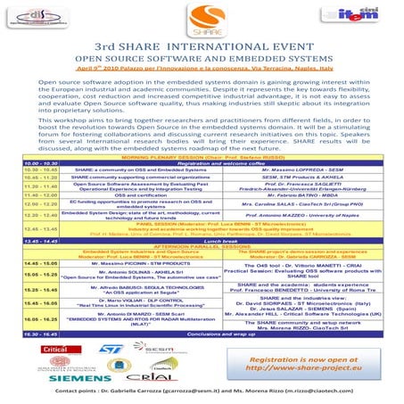 Share 3rd International Workshop | PDF | Operating Systems | Computer Software and Applications