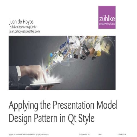 Applying the Presentation Model Design Pattern in Qt | PPTX | Programming Languages | Computing