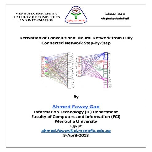Derivation Of Convolutional Neural Network Convnet From Fully