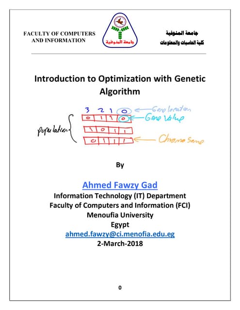 Introduction To Optimization With Genetic Algorithm Ga Pdf