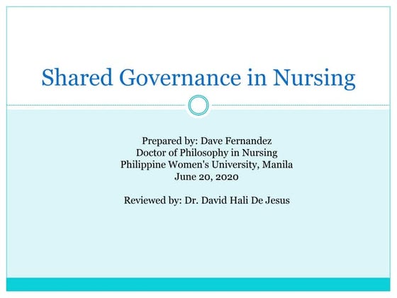 Shared Governance in Nursing | PPT