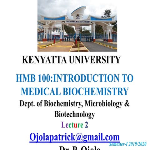 Introduction to biochemistry | PPT