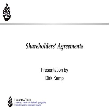 Shareholders’ Agreements | PPT