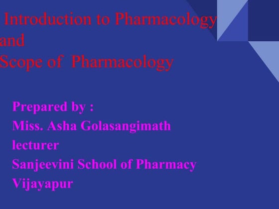General Pharmacology 1 | PPT