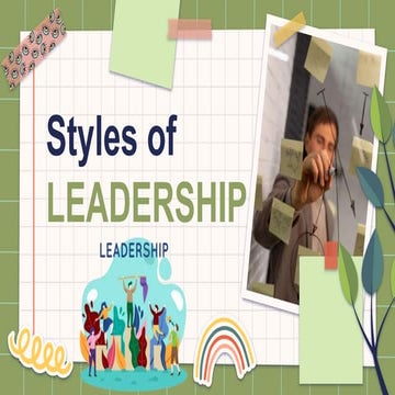 Share MED 1-LEADERSHIP(STYLES OF LEADERSHIP) PPT | PPTX