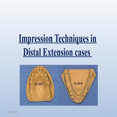impression techniques in distal extension cases | PPTX