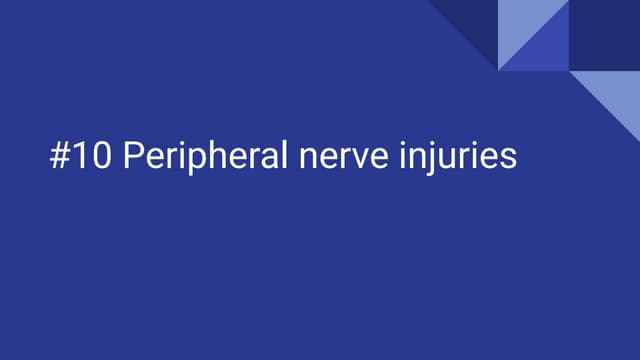 Peripherial nerve repair | PPTX