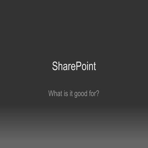 Share Point Talking Points | PDF | Technology & Computing