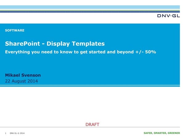 Sharepoint Display Templates