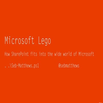 Awesome SharePoint Lego - VEGAS VERSION | PDF