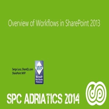 Share point2013 office365_workflows_sergeluca_spc_adriatics2014 | PPT