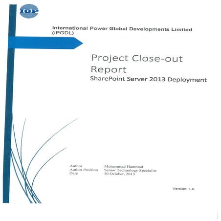 Share point 2013 server implementation project completion | PDF