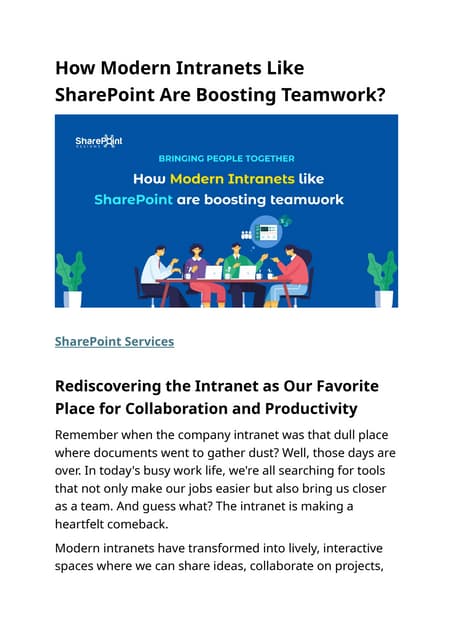 How to Make a SharePoint Site Look Like a Professional Website | DOCX