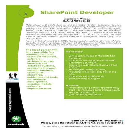 Share Point Developer | PDF