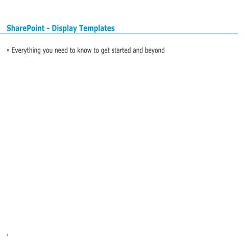 Sharepoint Display templates | PPTX