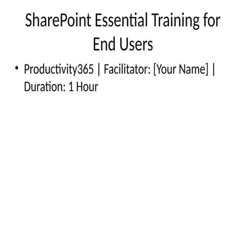 Microsoft Sharepoint introduction for beginner.pptx