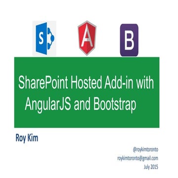 Sharepoint Hosted Add In With Angularjs And Bootstrap Ppt